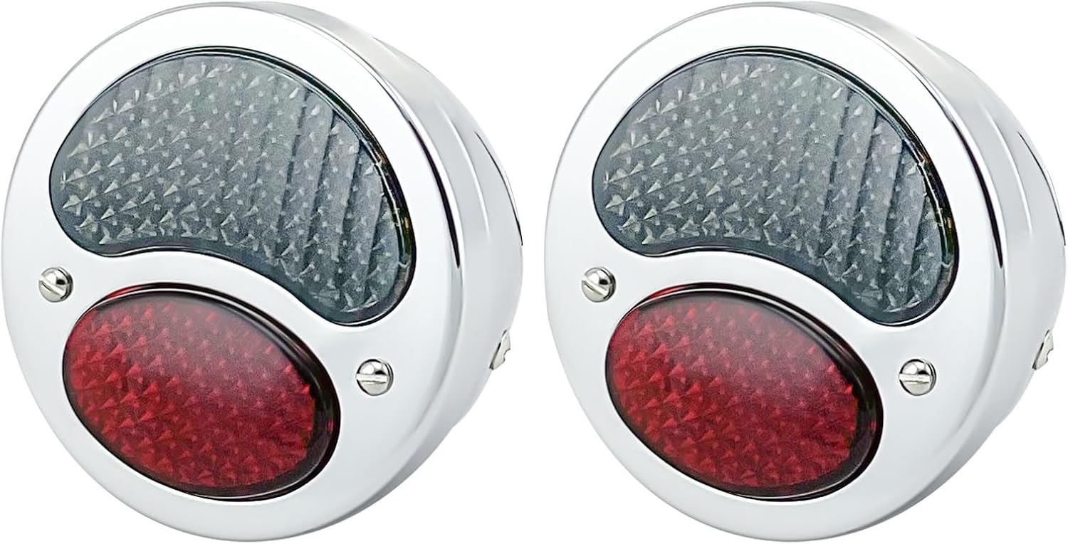 Amazon.com: FATECIM 2X Vintage Duolamp LED Tail Light 12V Rear Stop ...