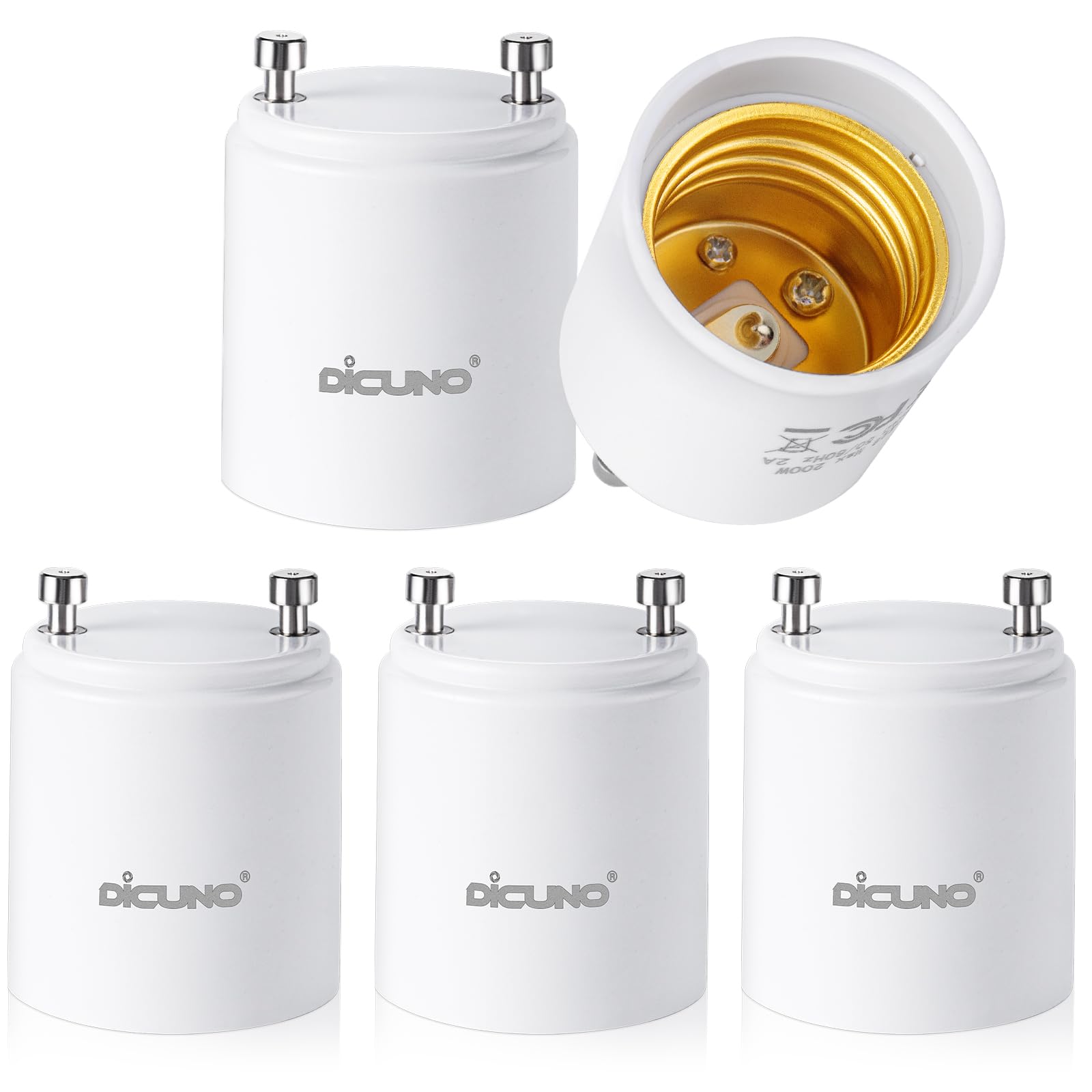 DiCUNO GU24 to E26 Adapter, Light Bulb Socket Adaptor, Lamp Base ...