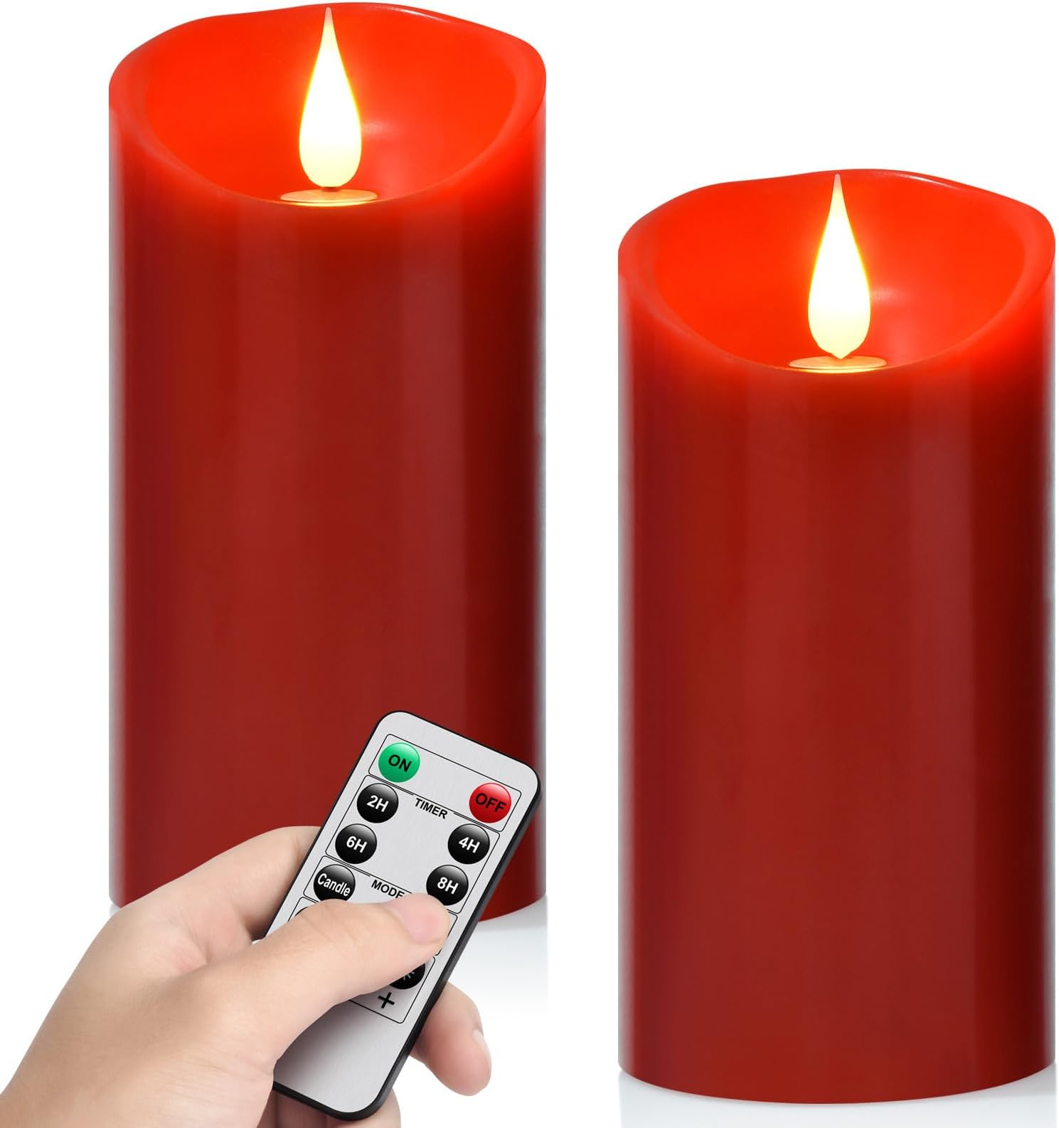 Amazon.com: Biyanuo Flameless Battery Operated LED Candles 3D Wick ...