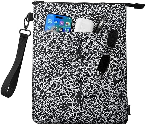 Amazon.com: Book Sleeves with Zipper, Travel Book Protector Pouch for ...