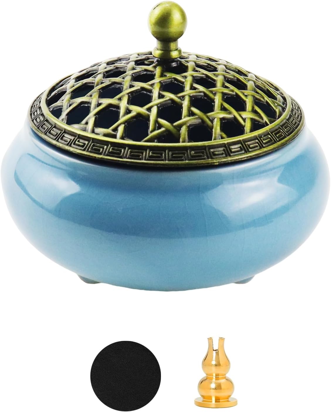 Amazon.de: ZXShow Keramik Räuchergefäß Celadon Glasur - Feng Shui ...