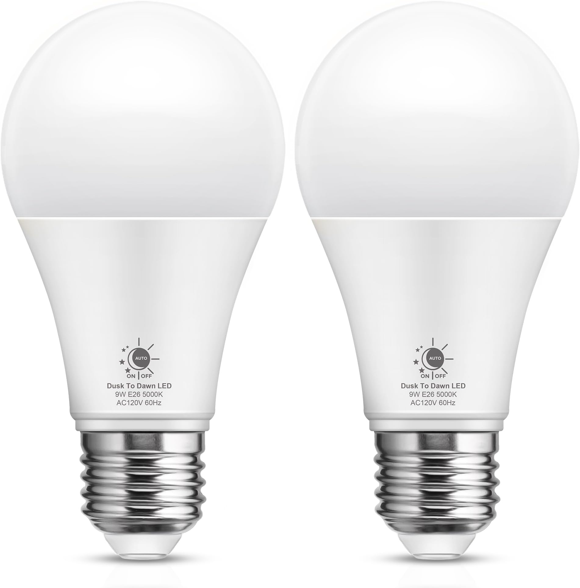 Amazon.com: Dusk to Dawn LED Outdoor Light Bulbs 40W Equivalent, A19 ...