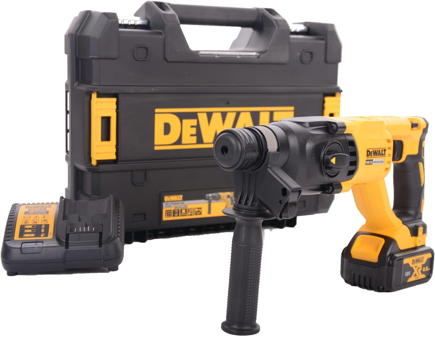 DEWALT DCH133M1 18V Brushless SDS Plus Hammer Drill (1 x 4.0Ah Battery ...