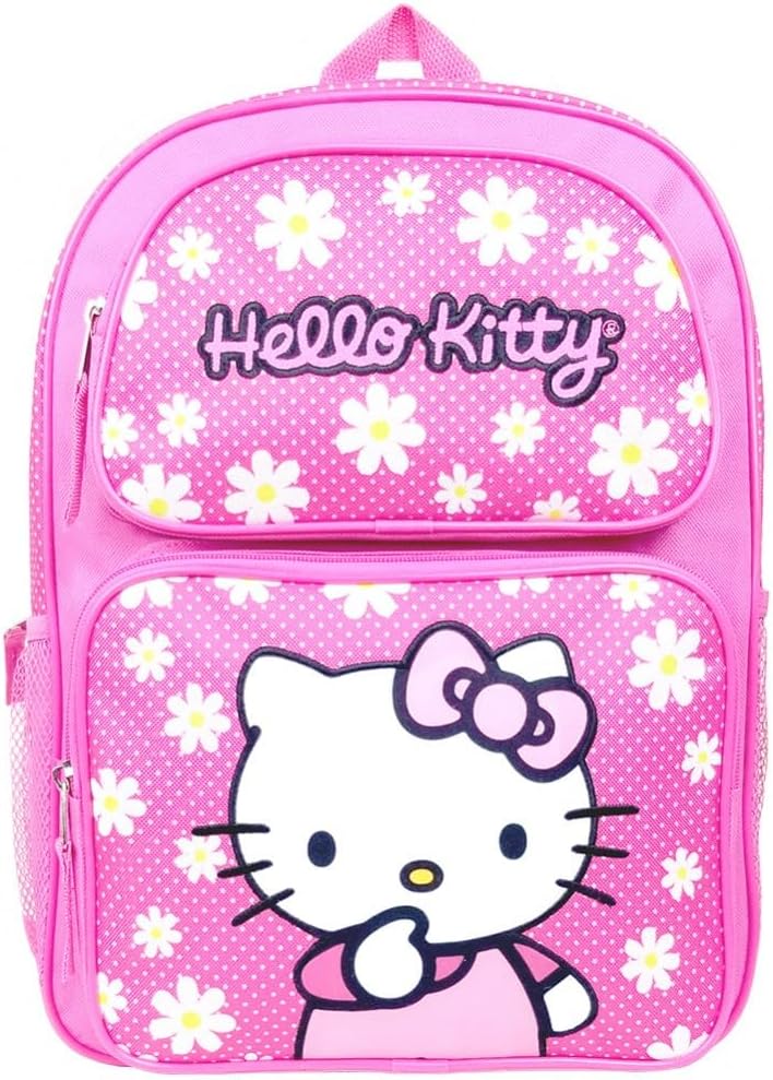 Amazon.com | Hello Kitty Polka Dot Floral Large Backpack #C6CF92 | Kids ...