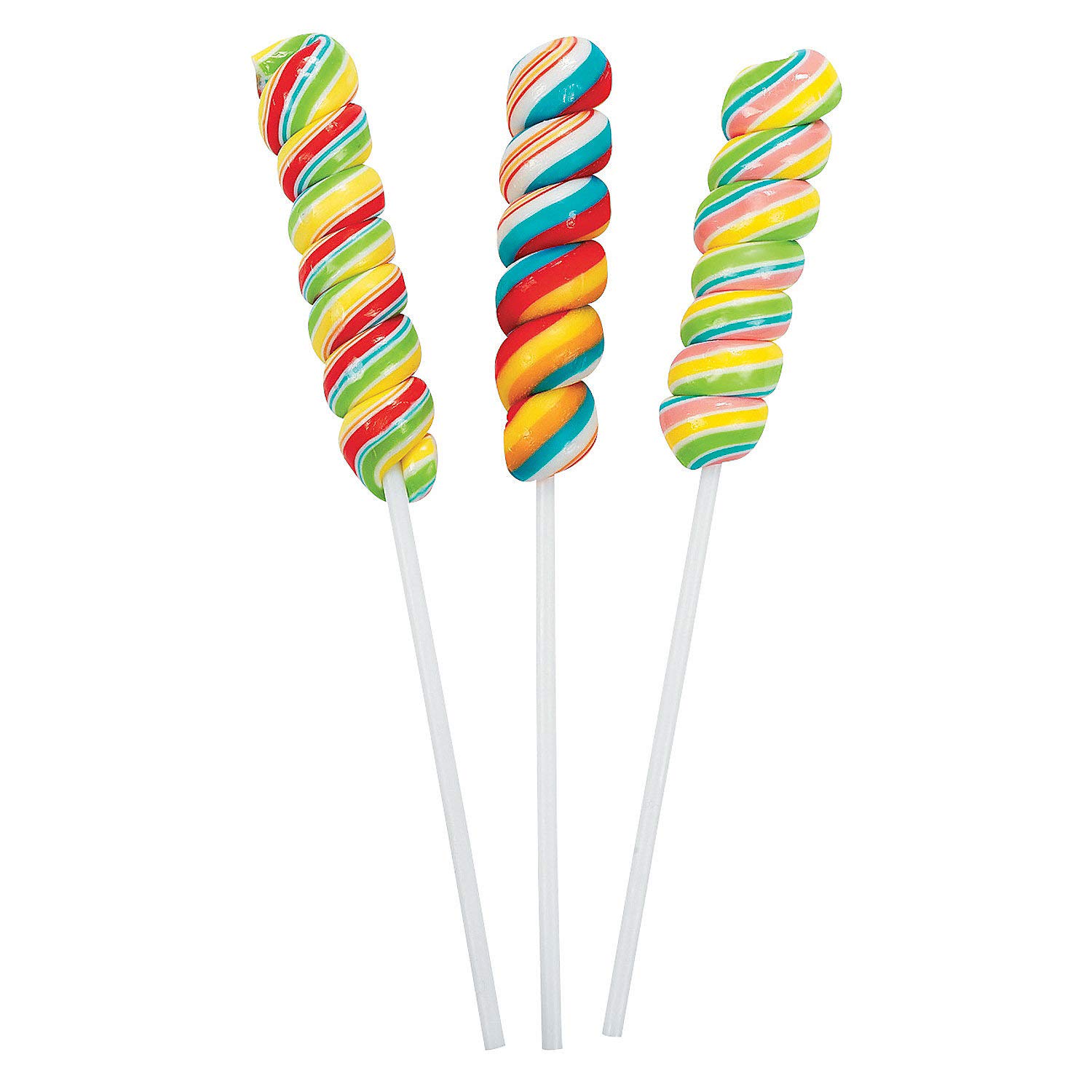 Amazon.com : Rainbow Candy Lollipops (1-Pack of 12) : Suckers And ...