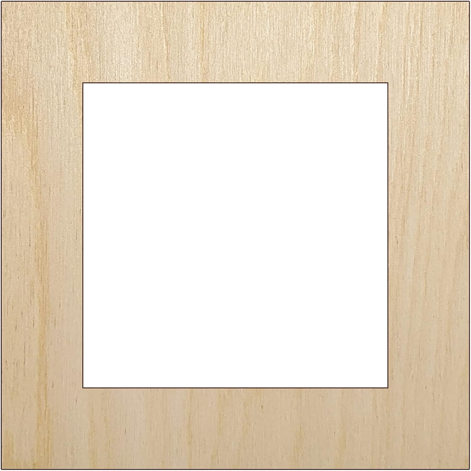 Amazon.com: Square Box Frame Unfinished Wood Shape Piece Cutout for DIY ...