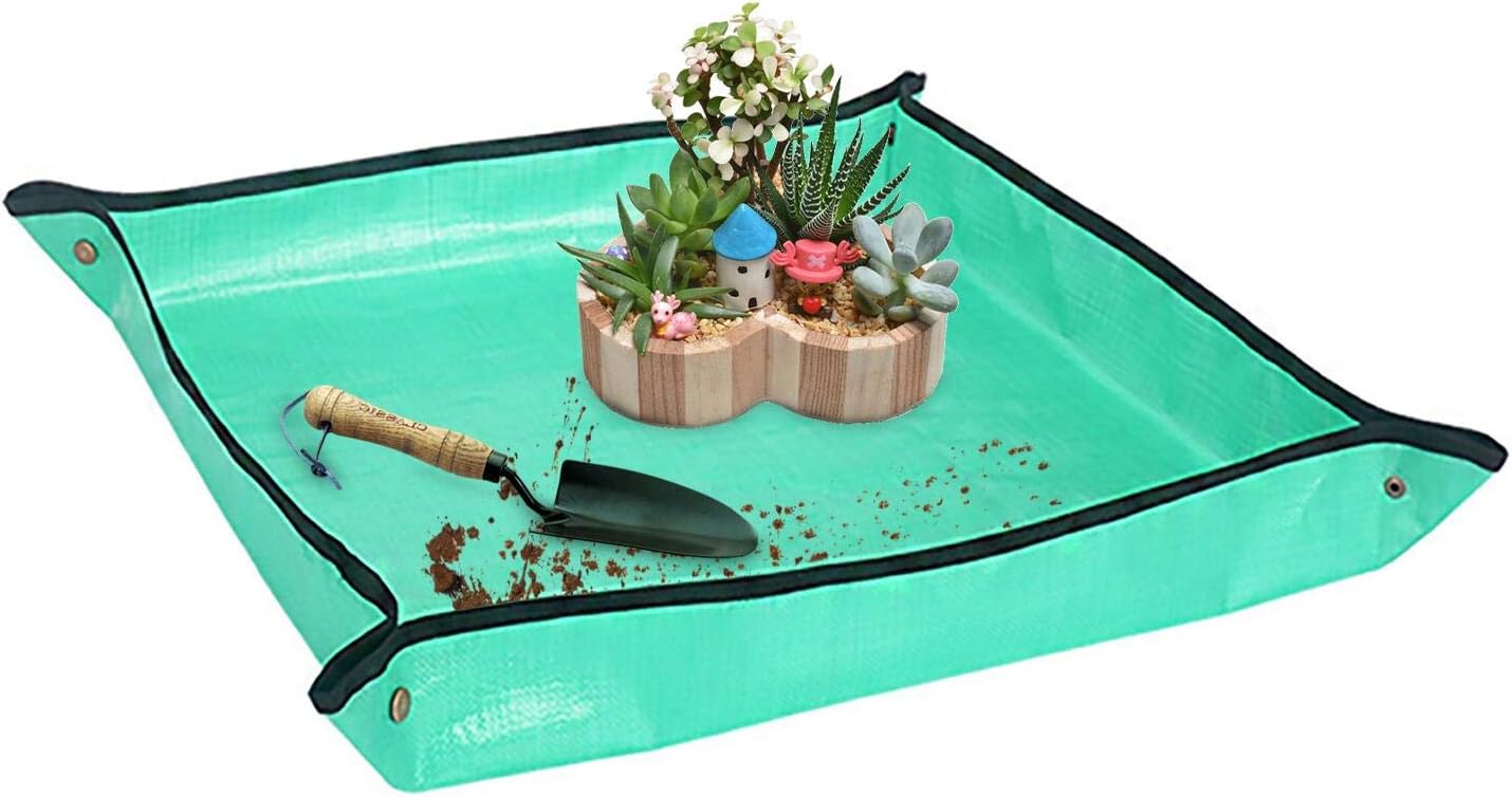 Bailinks Plant Repotting Mat Foldable Gardening Mat Waterproof Planting ...