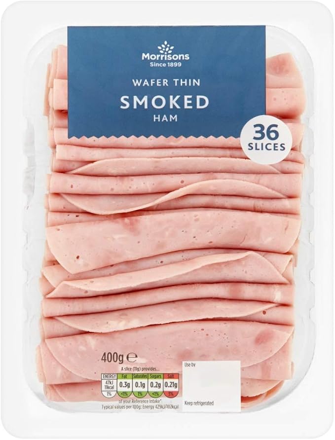 Morrisons Wafer Thin Smoked Ham Slices, 400 g (Pack of 1) : Amazon.co ...