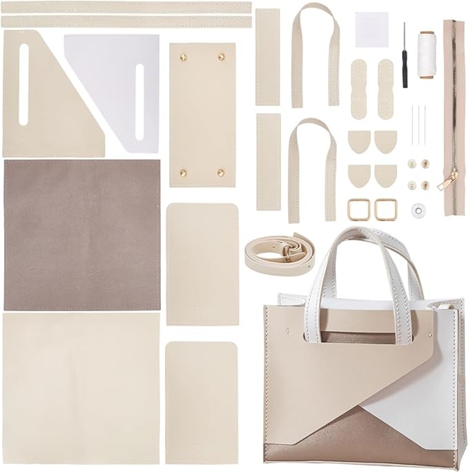 Amazon.com: WADORN Handmade Tote Bag Making Kits, DIY Imitation Leather ...