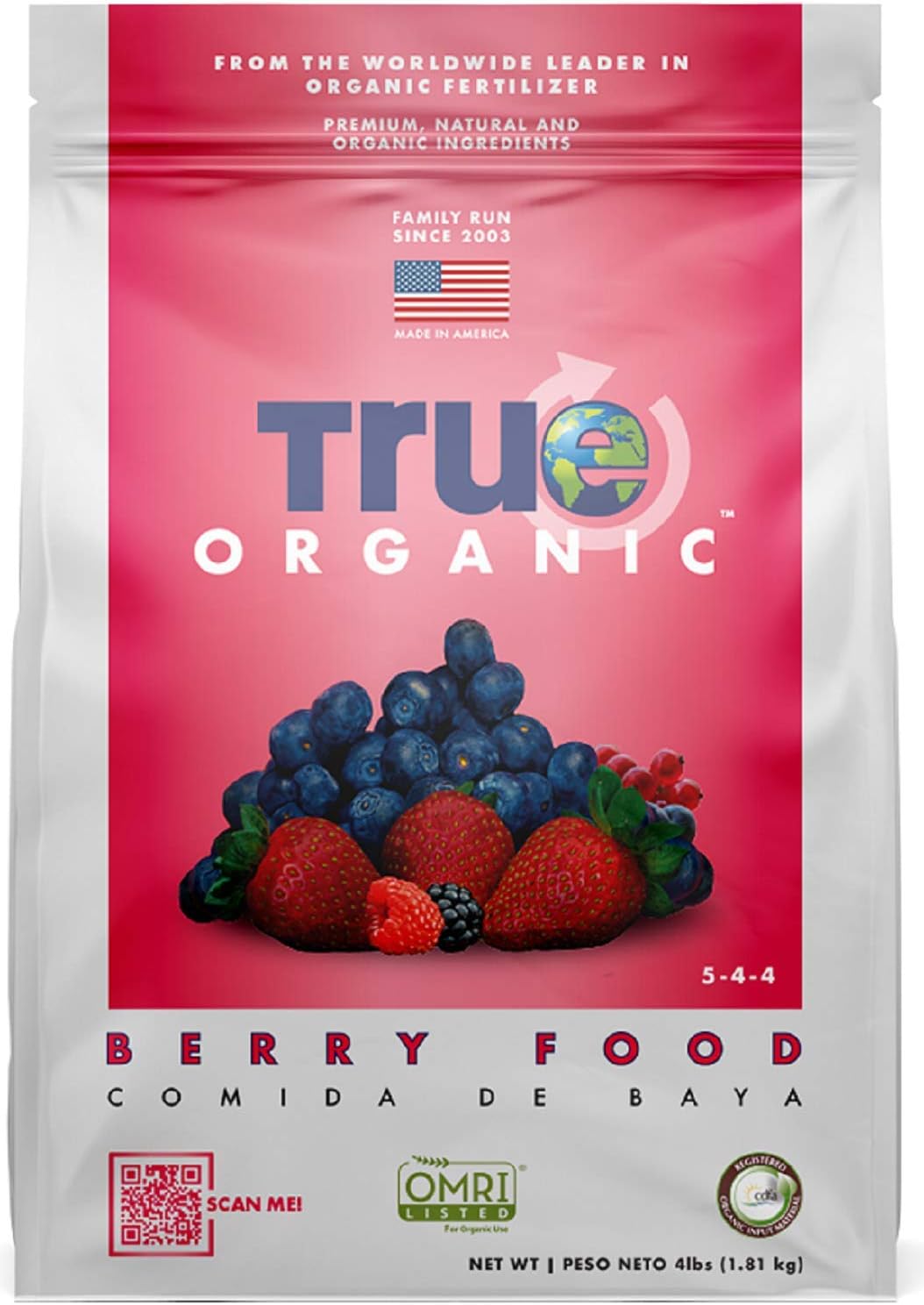 Amazon.com : True Organic - Berry & Fruit Plant Food 4lbs - CDFA, OMRI ...