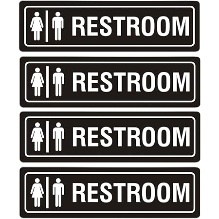 Amazon.com : Excello Global Products Plastic Restroom Sign: Easy to ...