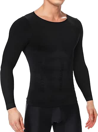 Amazon.com: MISS MOLY Gynecomastia Compression Shirts for Men Long ...