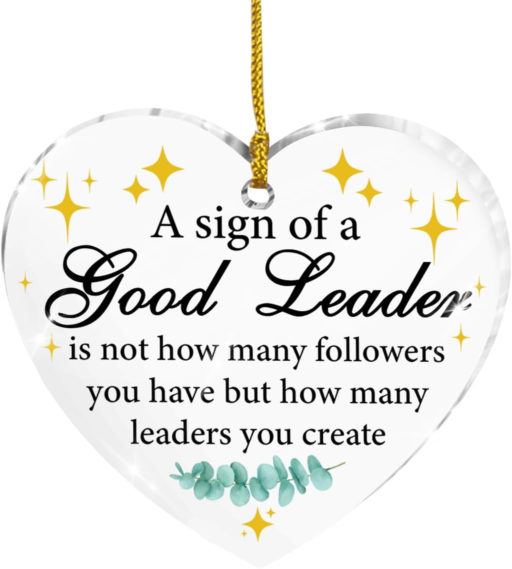 Amazon.com: LyoGao Leader Gift for Women Men, Acrylic Heart Ornament ...