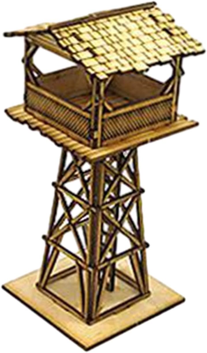 Amazon.com: rockible 1/72 Watchtower Building Model Kits, Wooden Model ...