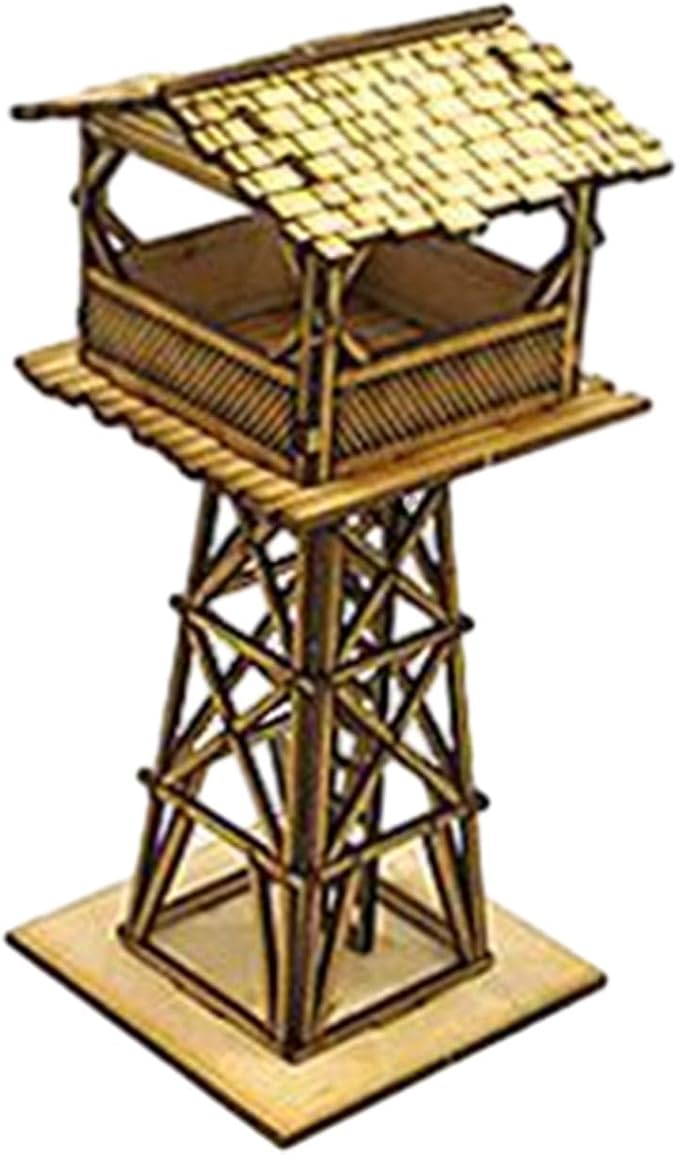 Amazon.com: rockible 1/72 Watchtower Building Model Kits, Wooden Model ...