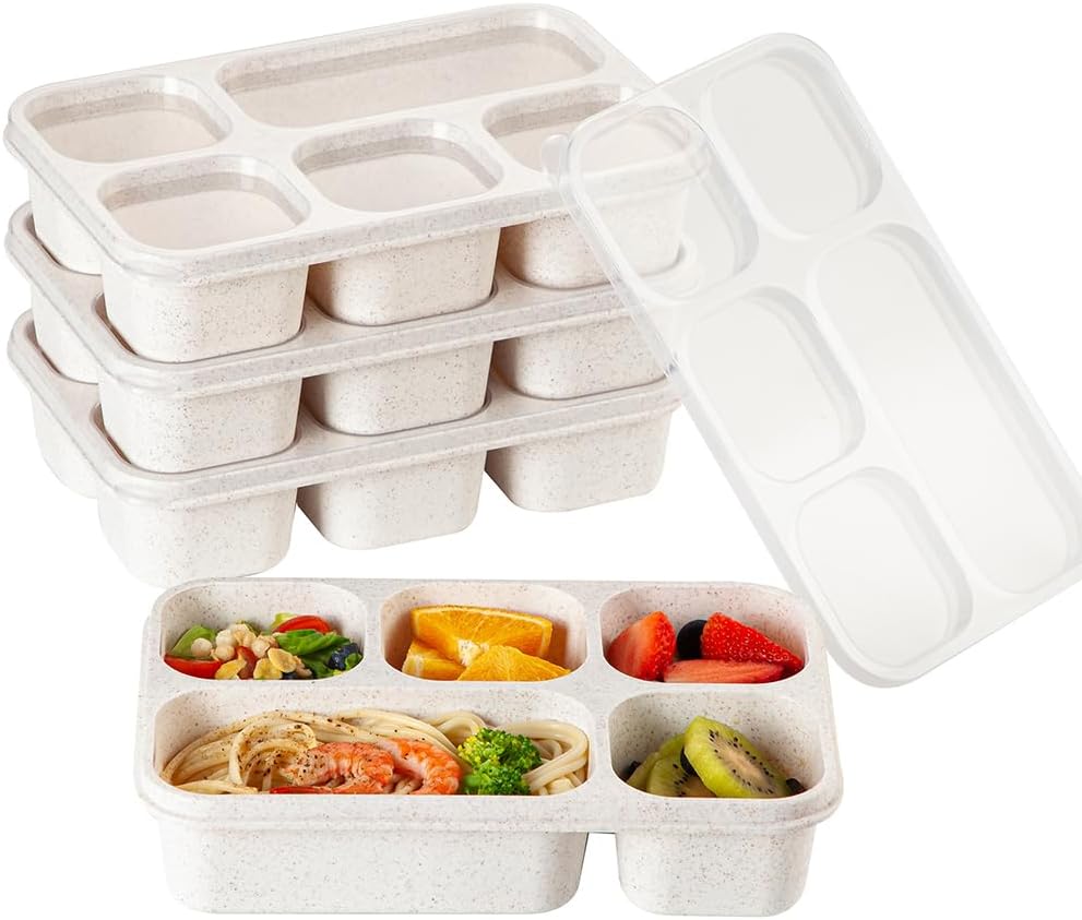 Amazon.com: Lezuoey Adult Lunch Box, Snack Box for Kids, 4 Pack 5 ...