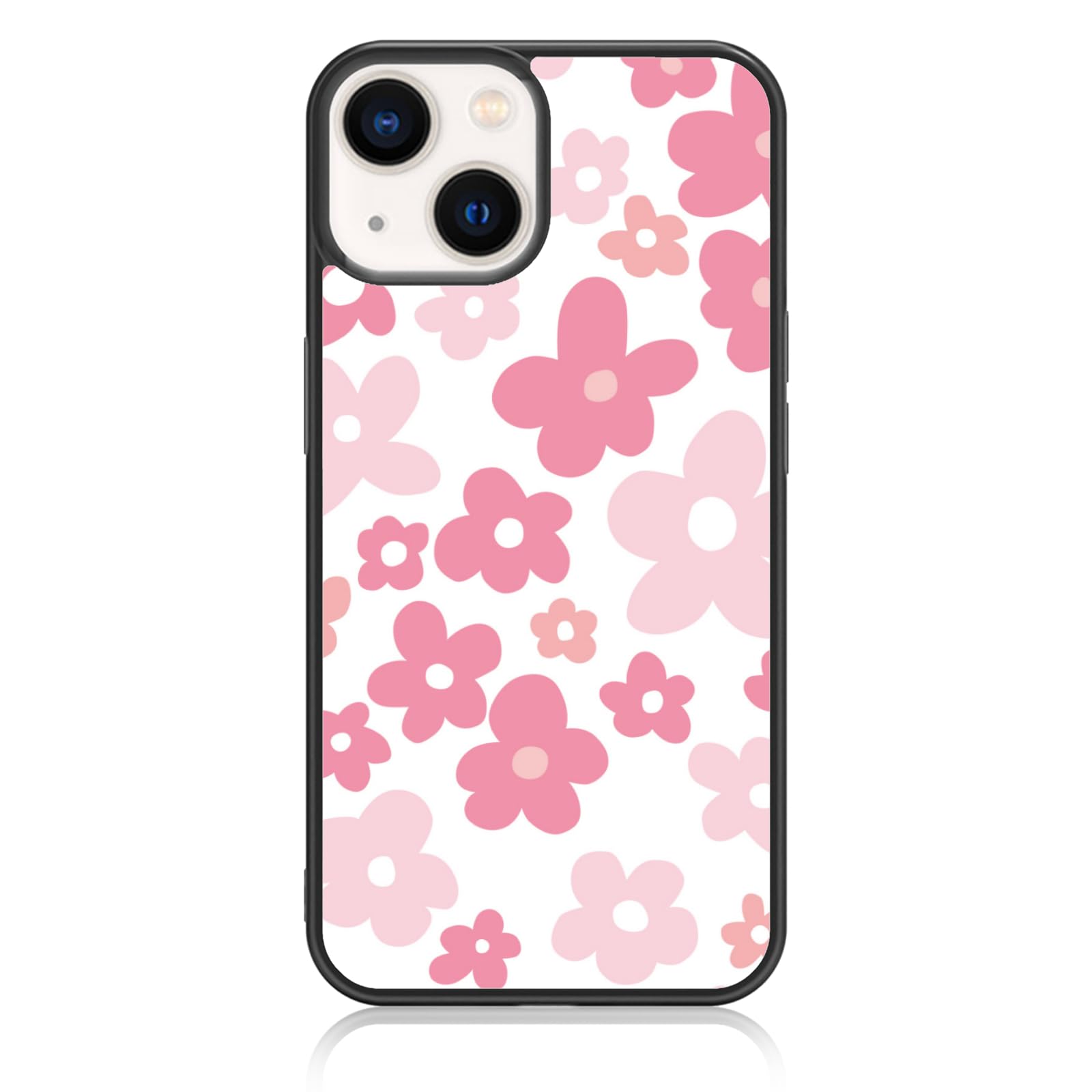 Amazon.com: Pink Flower Phone Case Compatible with iPhone 14 6.1 Inch ...