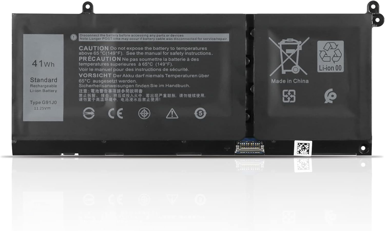 Wefly G91J0 Laptop Battery Compatible for Dell Latitude 3320 3420 3520 ...