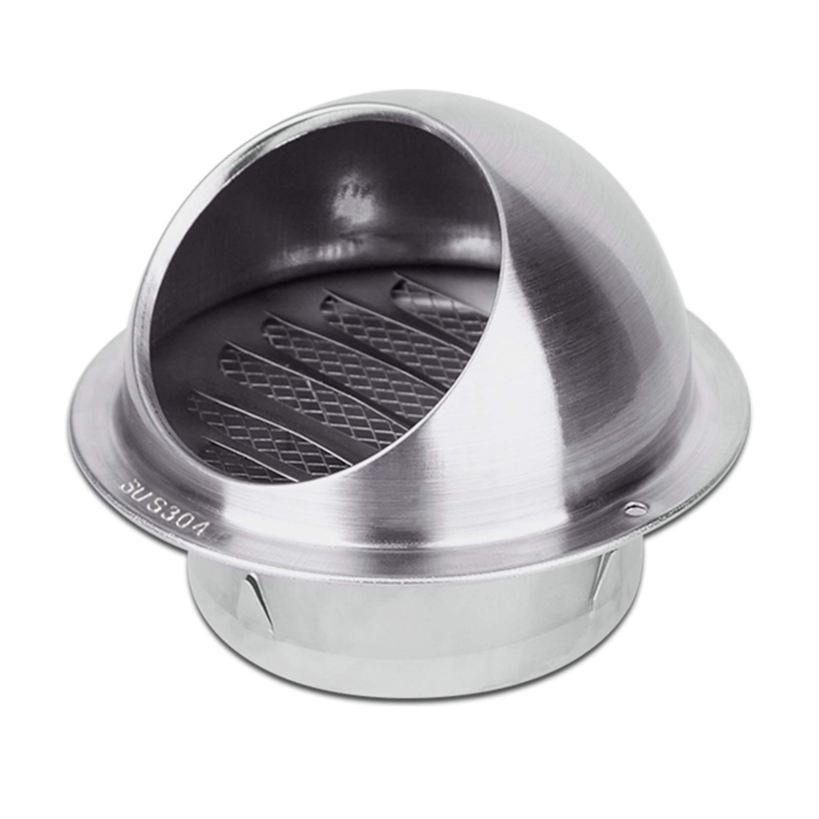 Buy Stainless Steel Air Vent Round Grille Ventilation Cover Wall Vent ...
