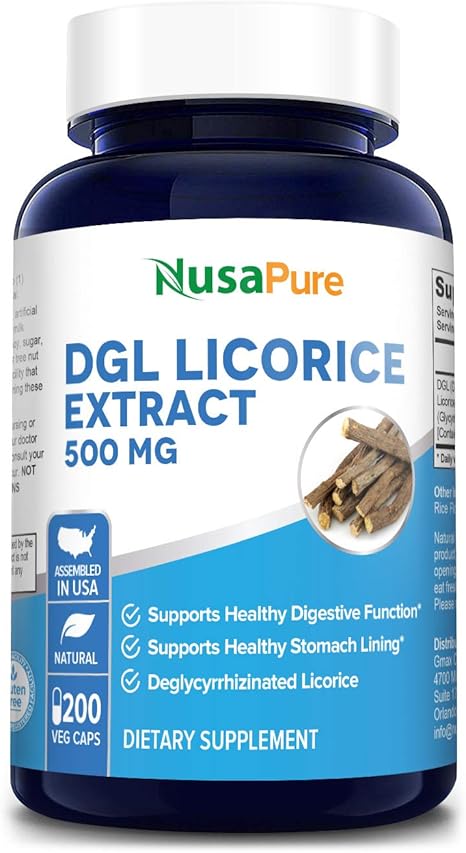 Amazon.com: DGL Licorice Extract 500 mg 200 Veggie Capsules (Vegan,Non ...