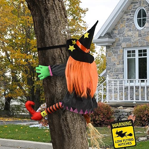 Amazon.com: Betty Bash Crashing Witch into Tree Halloween Yard ...