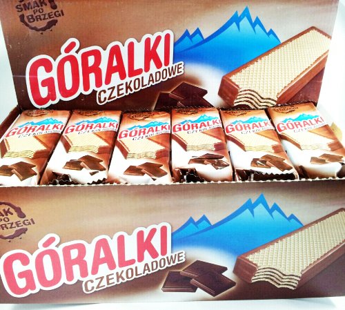 Goralki Schoko Polnische Waffeln mit Schokolade 50g. Riegel OVP ...