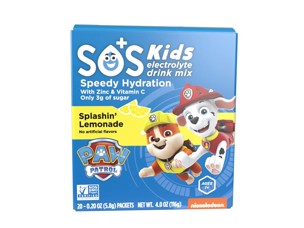 Buy SOS Hydration X Kids Paw Patrol, Low Sugar, Electrolyte Solution ...