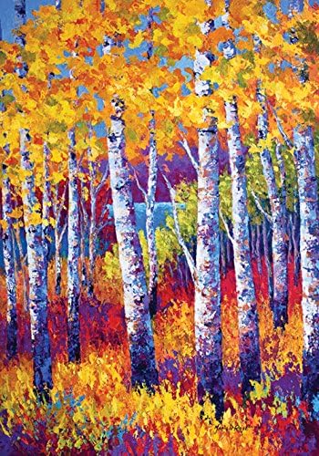 Amazon.com : Toland Home Garden 109553 Blissful Birches Fall Flag 28x40 ...