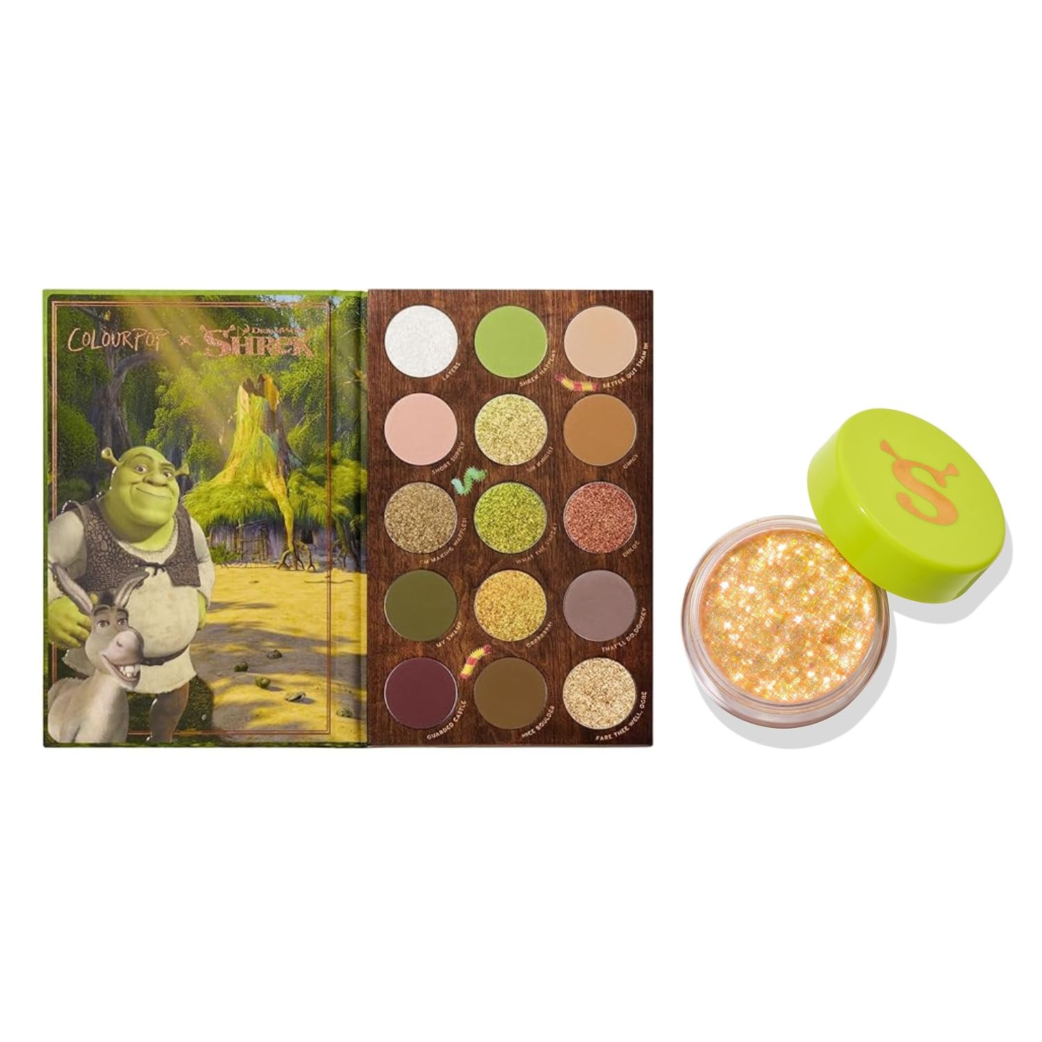 Amazon.com : ColourPop Shrek Glitter & Shadow Duo – Eyeshadow Palette ...