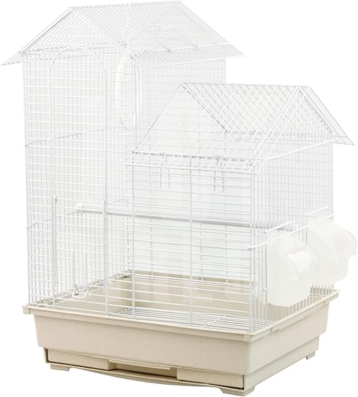 KCT Santiago Small Exotic Portable Bird Cage - White : Amazon.co.uk ...