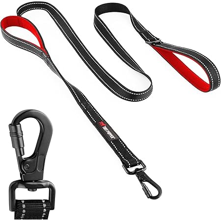 Amazon.com : Tuff Pupper Extreme Reflective Dog Leash | Heavy Duty Double Handle Dog Leash to ...