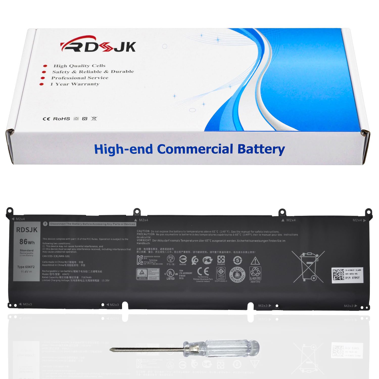 Amazon.com: 69KF2 Laptop Battery for Dell Alienware M15 R3 R4 M17 R3 R4 ...