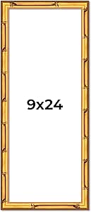 Amazon.com - 9x24 Frame Gold Bamboo Picture Frame | 0.75 Inch Moulding ...