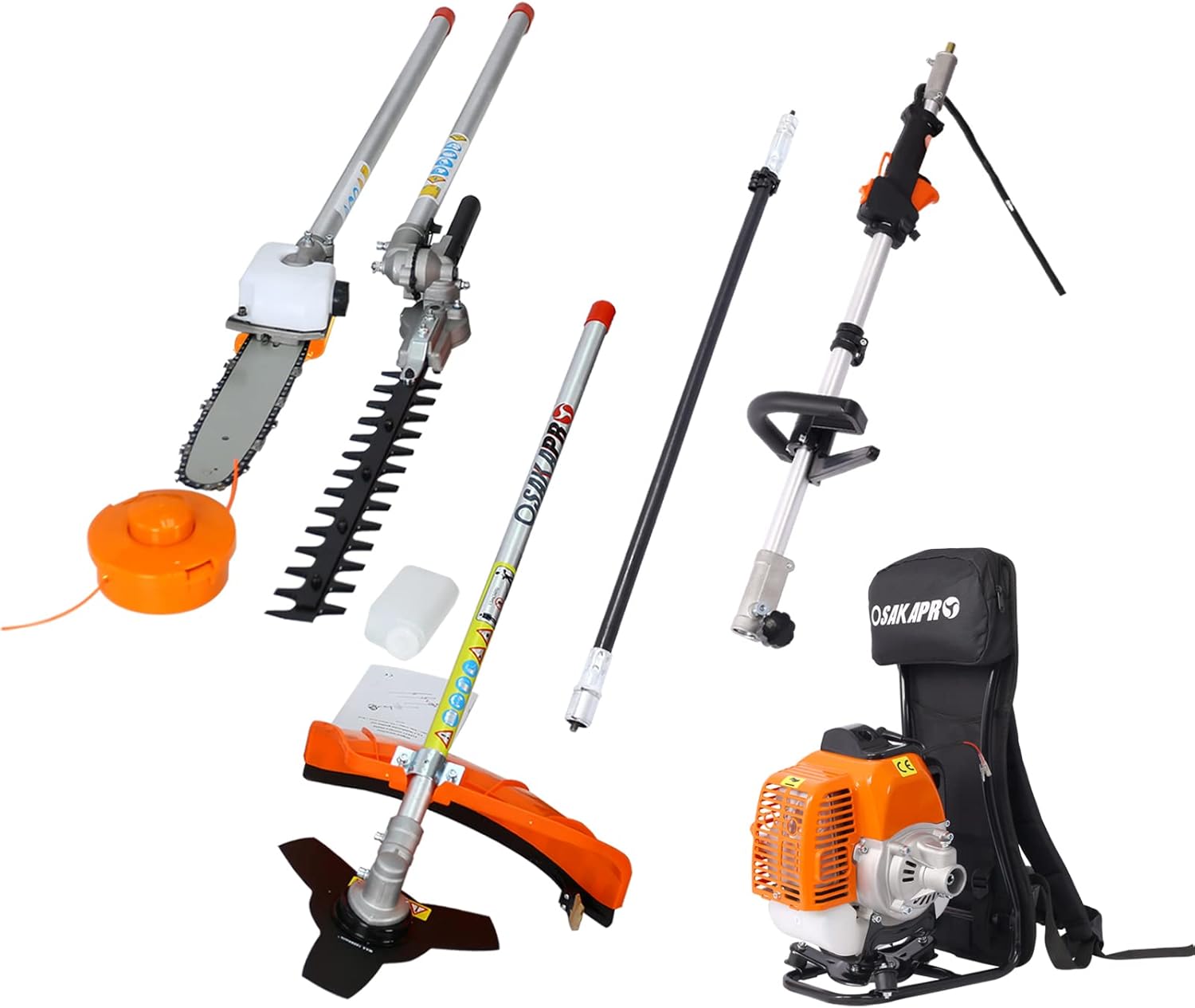 Amazon.com : 4-in-1 Backpack String Trimmer Weed Eater,52CC 2-Cycle ...