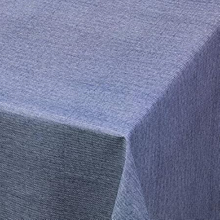 Home Expressions Denim Blue Textured Fabric Linen Look PVC Tablecloth ...