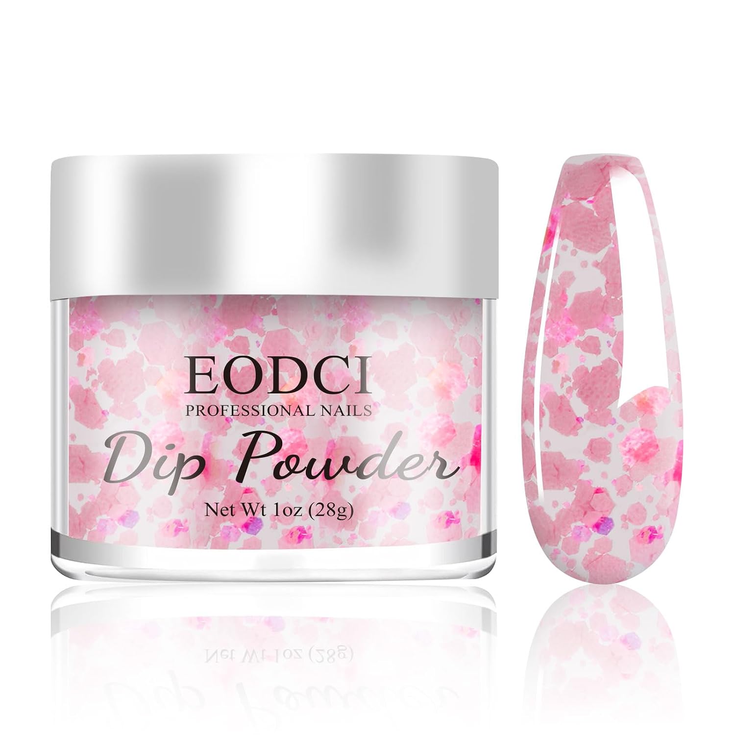 Amazon.com: EODCI Dip Powder Glitter Pink Color, 1 Oz/28g Dipping ...