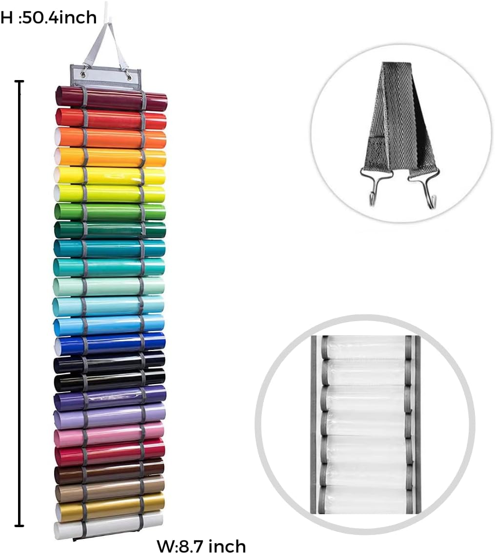 Buy FANSGUAR Vinyl Roll Holder with 24 Compartments Vinyl Storage ...