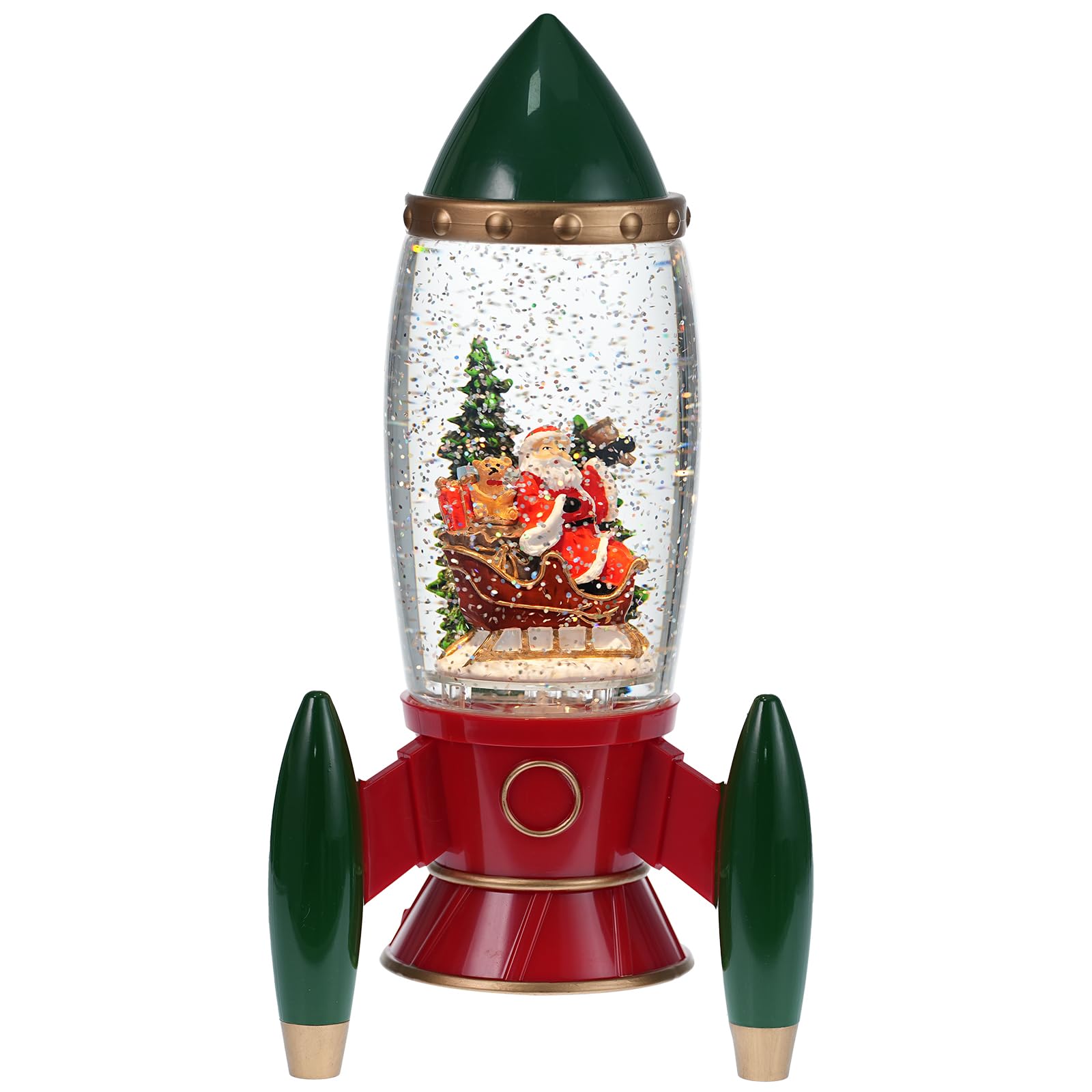 Amazon.com: Christmas Santa Snow Globes, Rockets Snow Globe Lantern ...