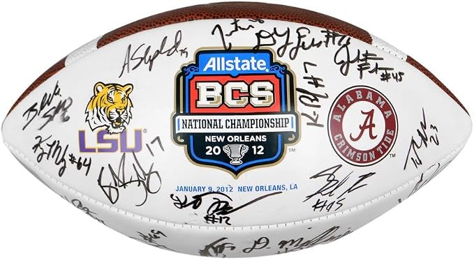 Amazon.com: Alabama Crimson Tide Team Signed Logo Football - 20+ Sigs ...