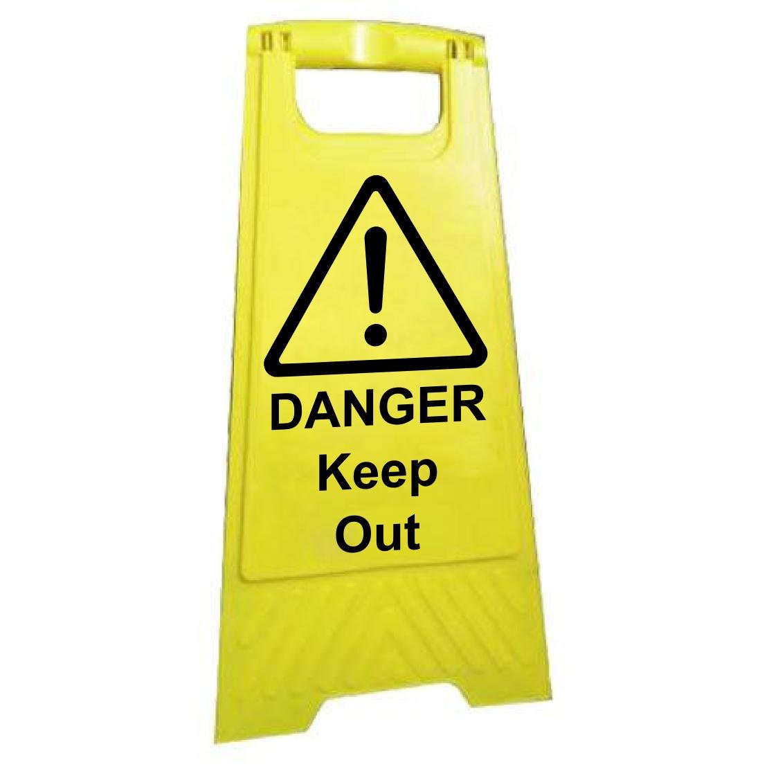 clickforsign Danger Keep Out Floor Safety Sign Stand Pack Of 2(2x1ft ...