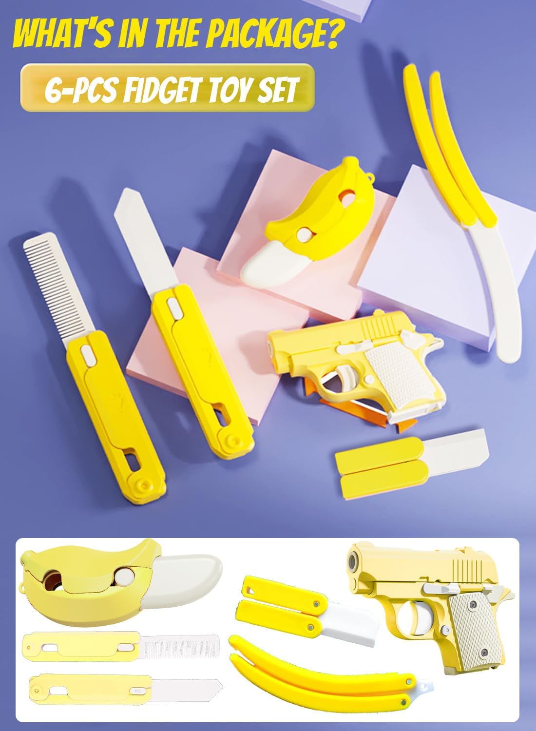 Pistola de juguete para la ansiedad, pistola 1911 Titan Stress Shot ...