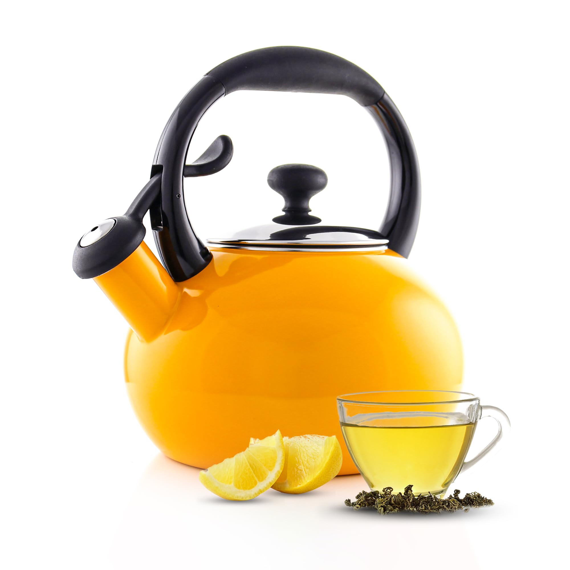 Snapklik.com : Chantal 1.8 QT Kettle, Buttons Series, Premium Enamel On ...