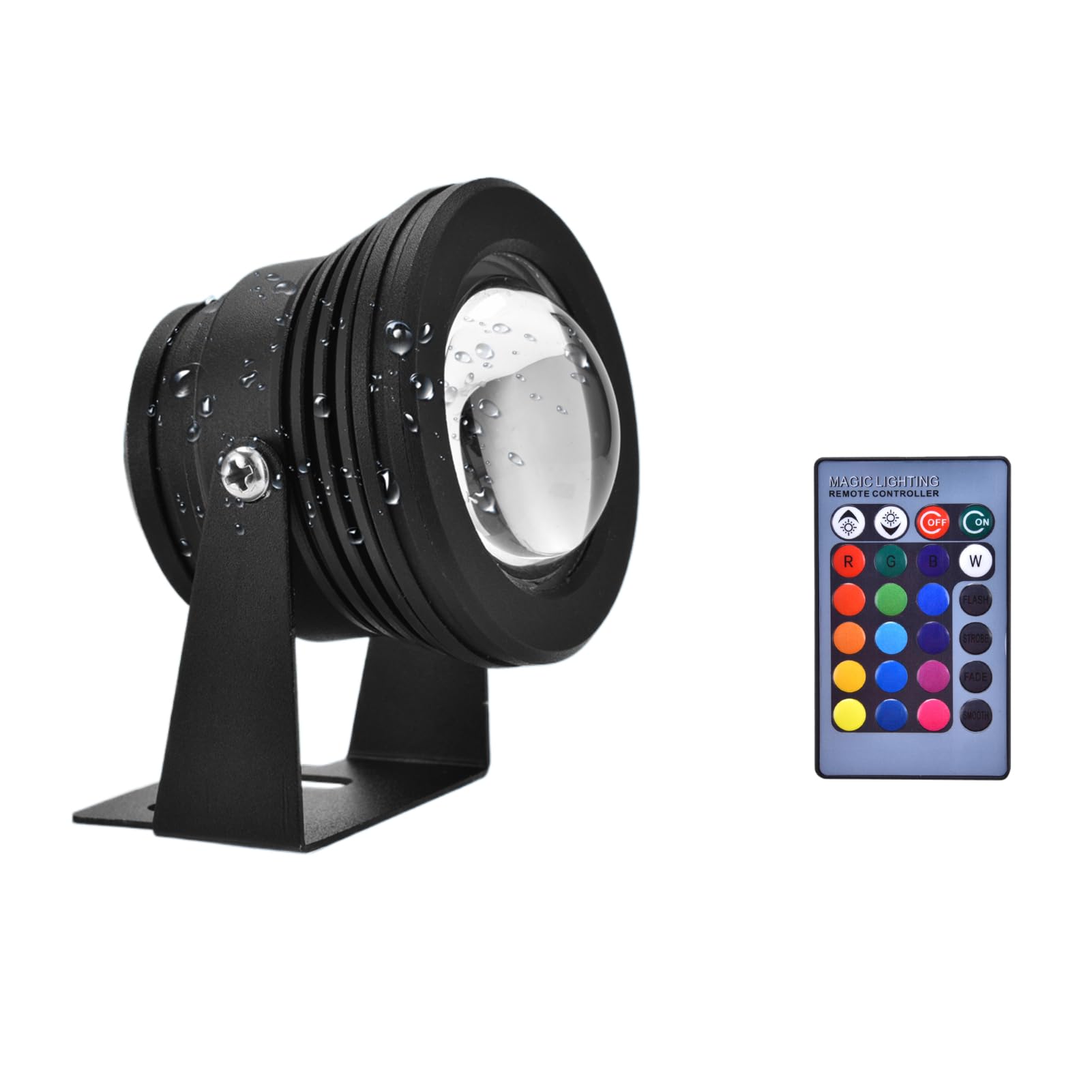 Amazon.com: Underwater LED Spotlight with Remote Control, 12V 10W RGB ...