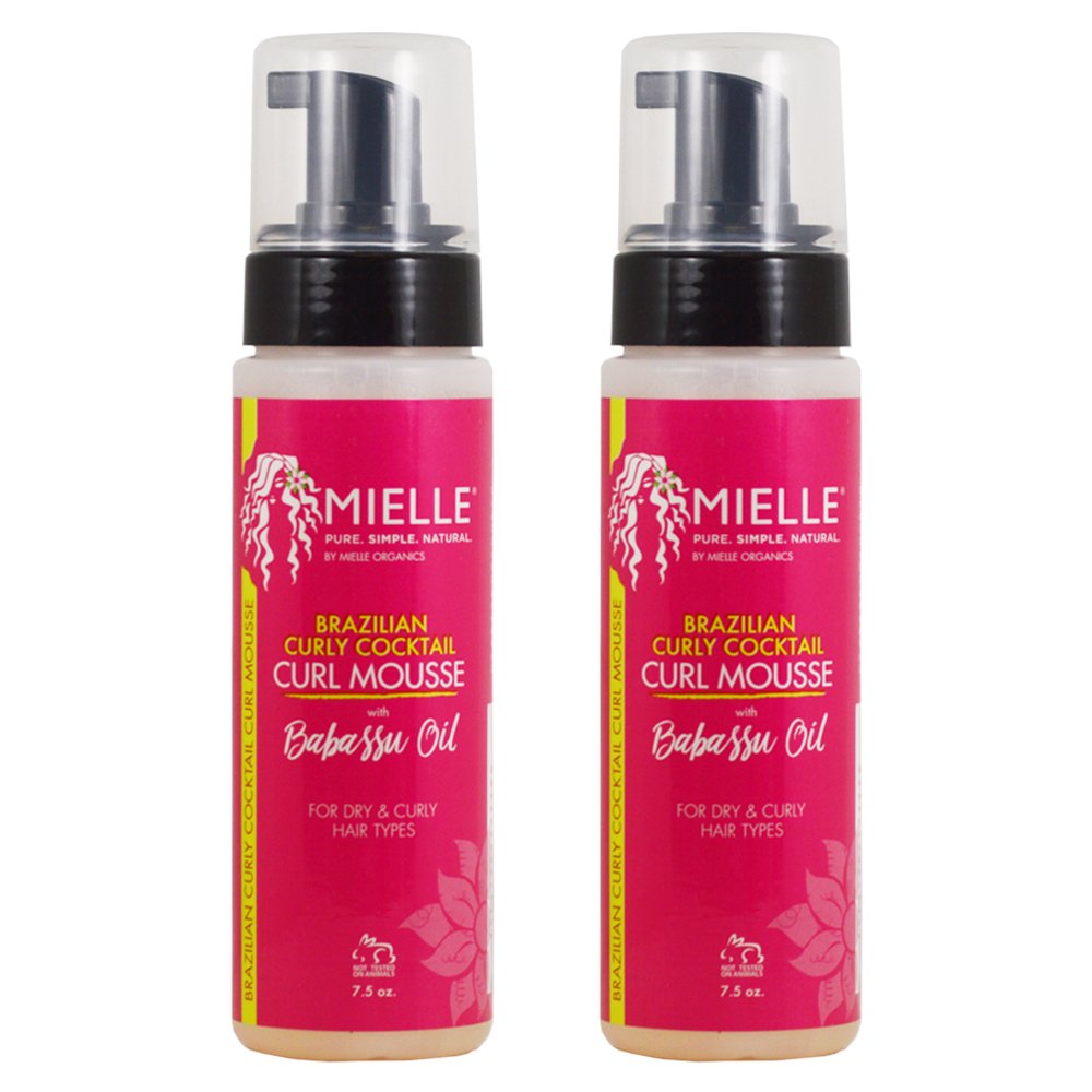 Amazon.com: Mielle Organics Brazilian Curly Cocktail Curl Mousse 7.5oz ...