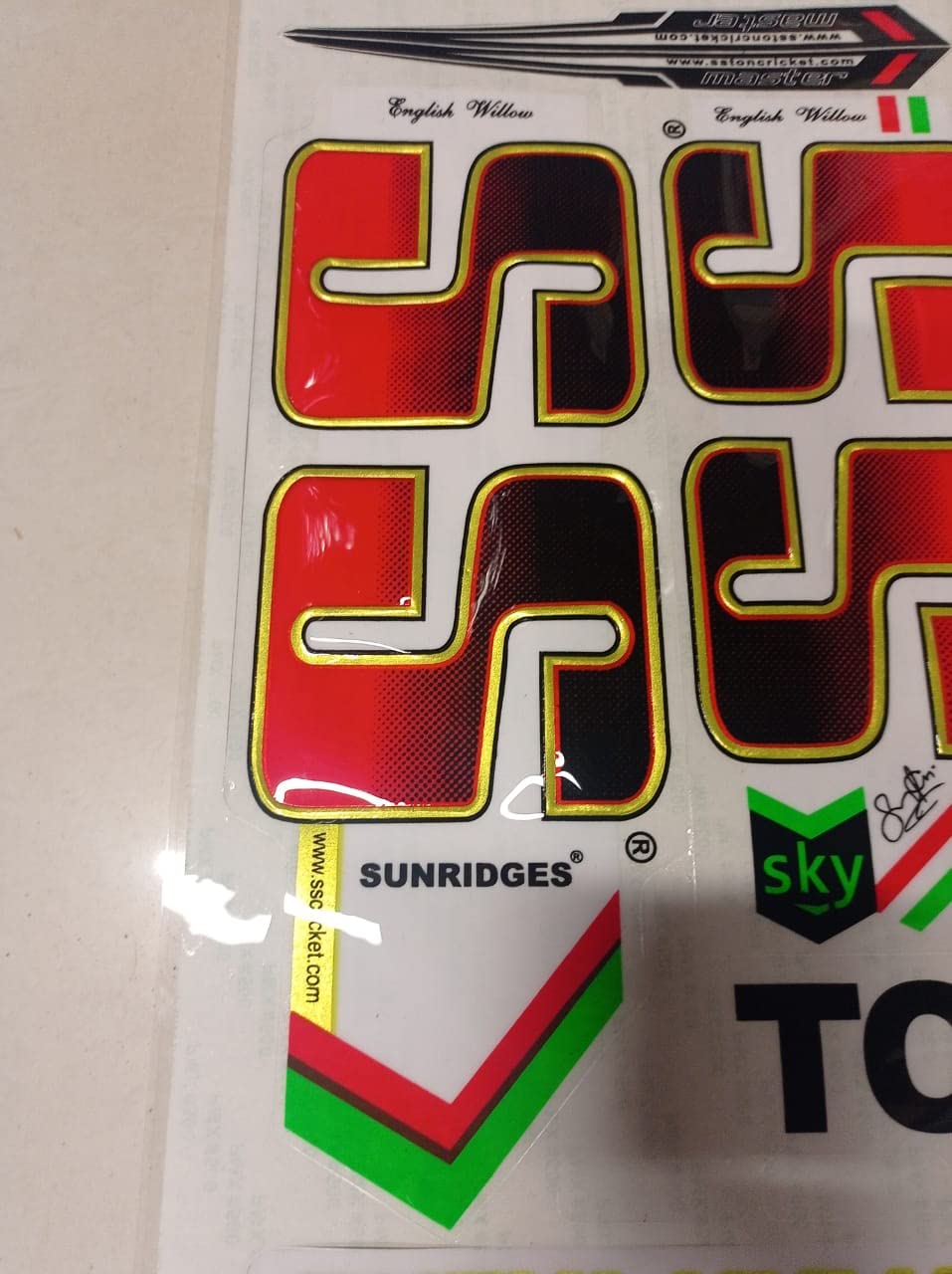 Sportsworld Ss Va 900 3d Embossedllaminated Cricket Bat Sticker Self ...