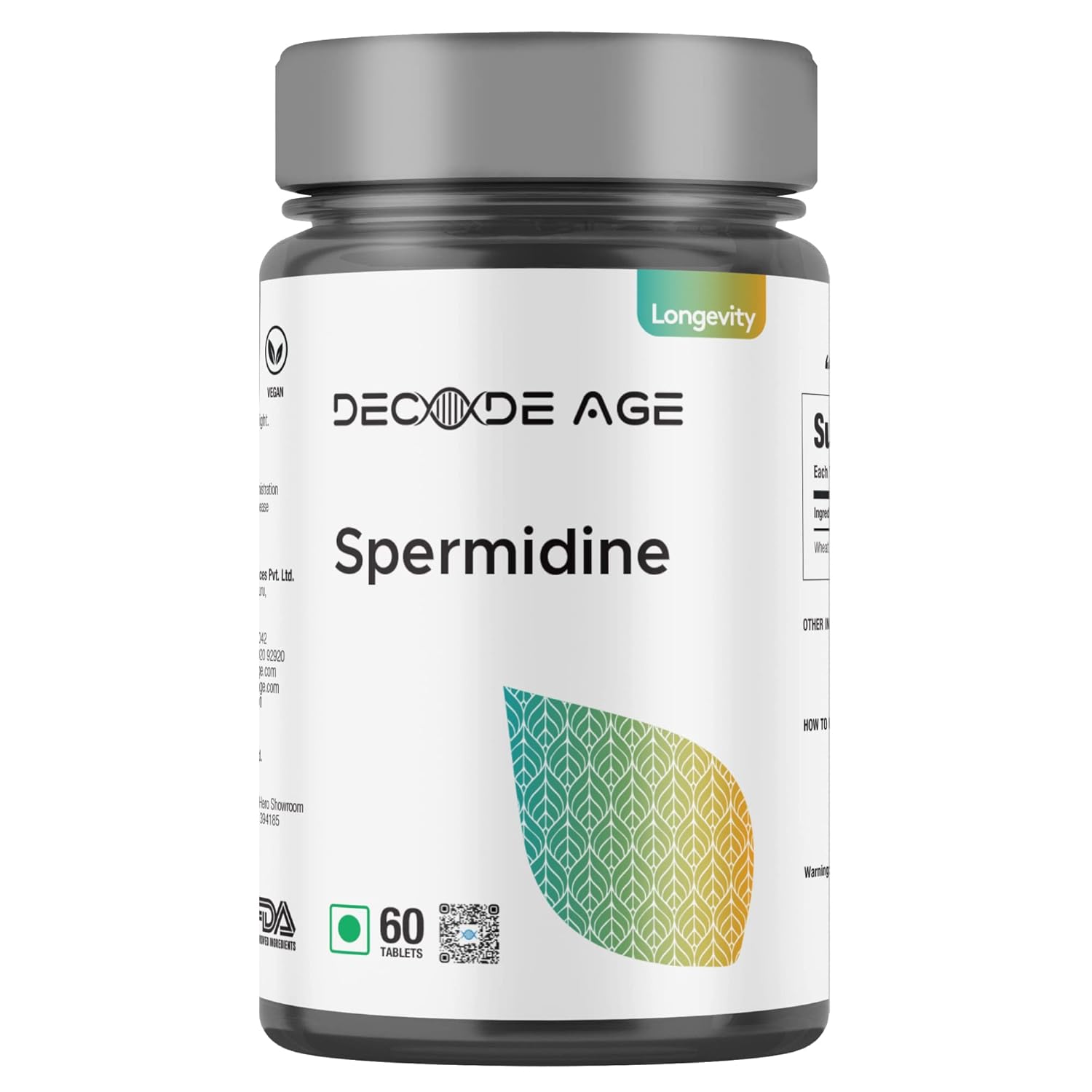 Decode Age 98% Spermidine- Rich Wheat Germ Extract |For Antioxidant and ...