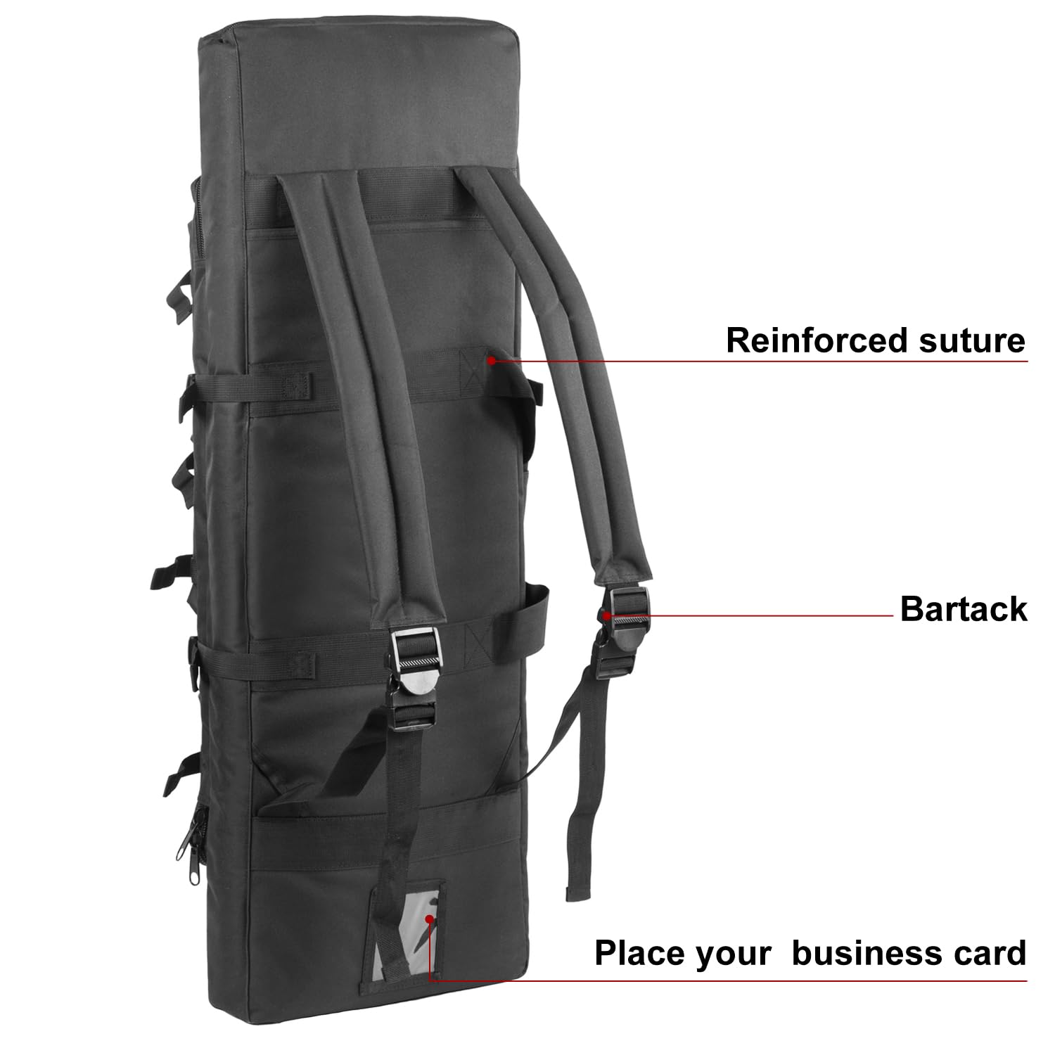 Snapklik.com : 38 Inch Tactical Double Long Gun Bag Case Backpack w ...