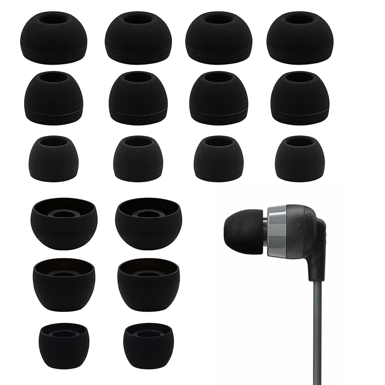 9 Pairs Silicone Earbuds Tips Earphone Replacement Earbud for In-Ear ...