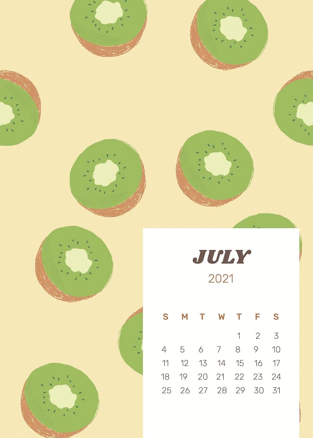 Amazon.com: Home Comforts - Calendar 2021 July printable with cute ...