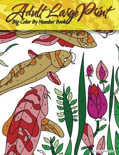 Adult Large Print Big Color By Number Book (Premium Adult Coloring ...